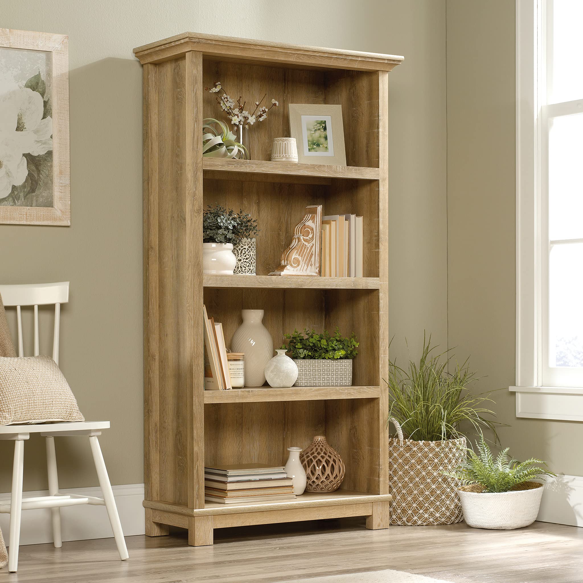 Sauder Garden Villa Tall Bookcase/Pantry cabinets, Orchard Oak Finish