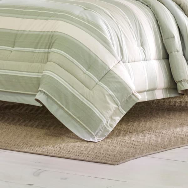 Tommy Bahama - Queen Comforter Set, Reversible Cotton Bedding with Matching Shams & Bonus Throw Pillows, All Season Home Decor (Serenity Green, Queen)