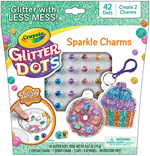 Crayola Glitter Dots Sparkle Charms, Kids Jewelry Crafts, Gift for Girls & Boys, Ages 5, 6, 7, 8