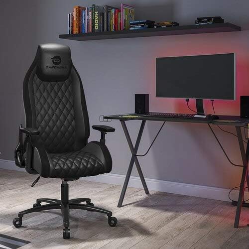 Atlantic Dardashti Gaming/Executive Chair –Molded Cold-Cure Foam, ANSI/BIFMA X5.1 Tested, Class-4 Heavy-Duty Gas Piston, 350 lbs. Weight Load, 8-Way Arm Rests, PN 78050356 – Black and Midnight