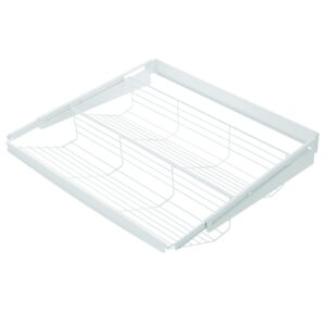 rubbermaid, white fasttrack closet slide-out tiered organizing shelf, 2060354