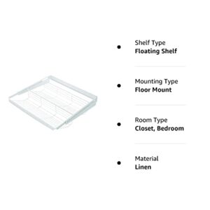 Rubbermaid, White Fasttrack Closet Slide-Out Tiered Organizing Shelf, 2060354