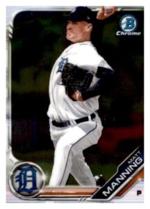 2019 bowman chrome prospects #bcp-85 matt manning detroit tigers baseball card