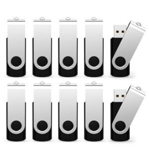 maspen 10 pack 32gb usb flash drives bulk pack usb 2.0 thumb drives small capacity memory stick jump drive pen drives (32 gb, 10pcs, black)