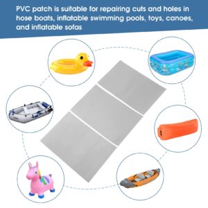 Yosoo Inflatable Kayak PVC Patches, 3Pcs Inflatable Boat Repair Patches, Inflatable Kayak Repair Patches, Waterproof Patches Repair Kit for Repair Inflatable Boat Kayak Canoe Swimming Pool (Grey)