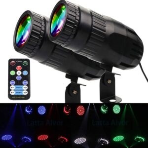 latta alvor 4 in 1 small spotlight mini rgbw led beam spot lights stage effect lighting led beam pinspot light for mirror ball club party bar dj events (black)