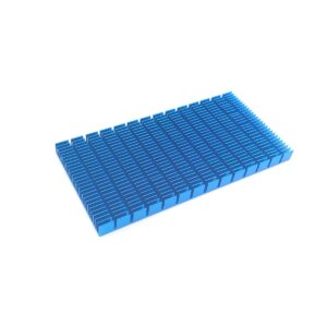 Aluminum Heat Sink 150mm x 74mm x10mm/ 5.9 x 2.91 x 0.39 inch Blue Heatsinks Module Cooler Fin Heat Board Cooling for Amplifier Transistor Semiconductor Devices Blue Tone