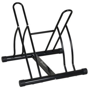 soozier bike rack floor stand, 2 bike direction adjustable bicycle park for garage, free standing storage