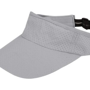 Holiberty Light Grey Sun Visor for Unisex Adults, Quick Dry Mesh, UV Protection, Sports, Outdoor, Tennis, Golf, Baseball, Fishing Hat