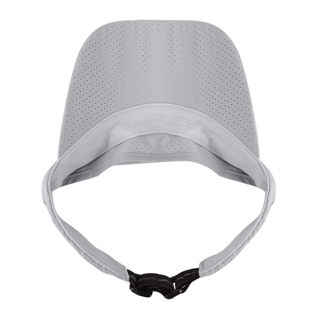 Holiberty Light Grey Sun Visor for Unisex Adults, Quick Dry Mesh, UV Protection, Sports, Outdoor, Tennis, Golf, Baseball, Fishing Hat