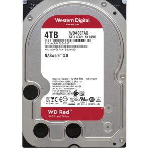 WD Red 4TB NAS Internal Hard Drive - 5400 RPM Class, SATA 6 Gb/s, SMR, 256MB Cache, 3.5" - WD40EFAX (Renewed)