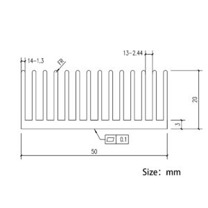 Awxlumv 4PCS 50mm Aluminum Heatsink Kit 50x50x20mm/ 1.57" (L) x 1.57"(W) x 0.79"(H) Heat Sink Cooler for GPU CPU Peltier Plate Module Router Amplifier Led Chipset Heat Radiator Cooling Fin (Sliver)