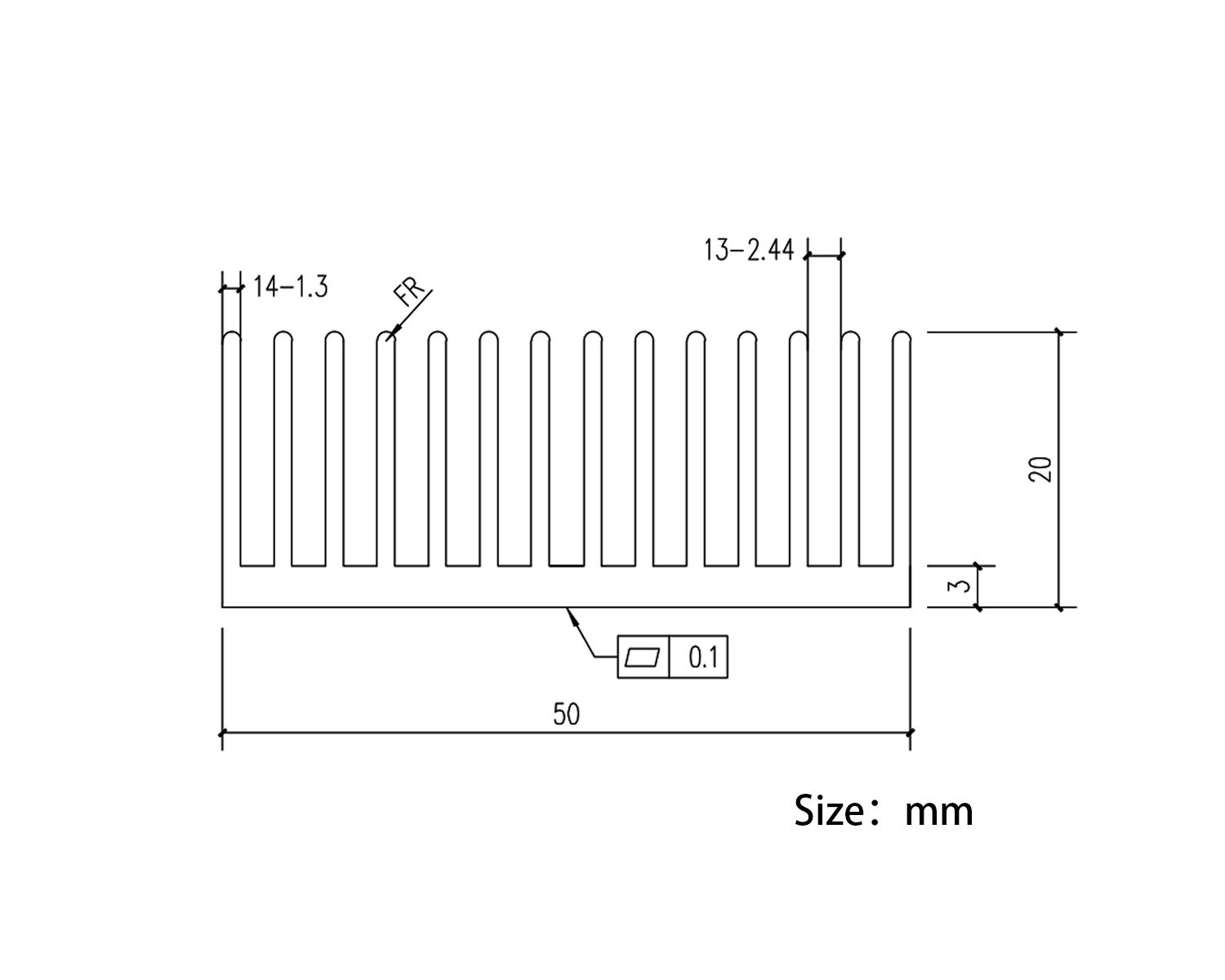 Awxlumv 4PCS 50mm Aluminum Heatsink Kit 50x50x20mm/ 1.57" (L) x 1.57"(W) x 0.79"(H) Heat Sink Cooler for GPU CPU Peltier Plate Module Router Amplifier Led Chipset Heat Radiator Cooling Fin (Sliver)