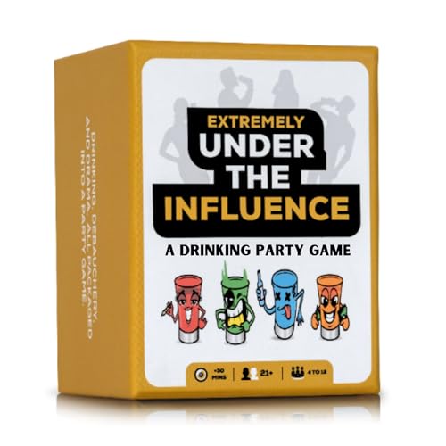 Extremely Under the Influence - Drinking Games for Adults - Party Card Game for Night with Friends - Fun Challenges, Dares, and Questions - Perfect for Parties, 21st Birthday Gift (Expansion Pack)