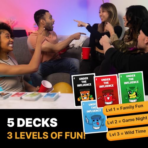 Extremely Under the Influence - Drinking Games for Adults - Party Card Game for Night with Friends - Fun Challenges, Dares, and Questions - Perfect for Parties, 21st Birthday Gift (Expansion Pack)