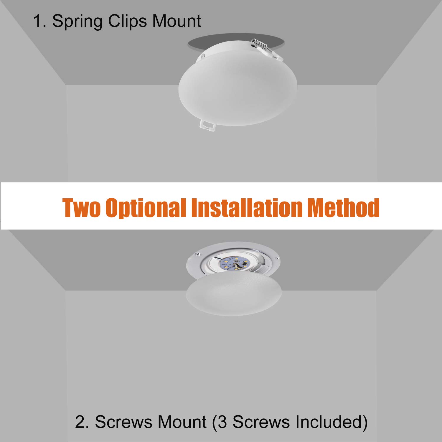 Facon 4.5Inch LED 12V RV Puck Light, RVR4H-MH40, Full Aluminum Recessed Mount Down Light, 12Volts Interior Light for RV Motor-Homes Camper Caravan Trailer Boat (4000K Cool White Light)