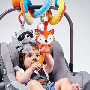 Diono Activity Spiral Baby Toy, Bright Plush Activity Spiral with Interactive Hanging Toys, Perfect for Strollers, Car Seat Bar