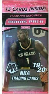 2019/20 panini mosaic nba basketball cello pack (15 cards/pk)