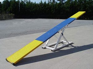 8' dog agility teeter (see-saw), aluminum with rubber surface