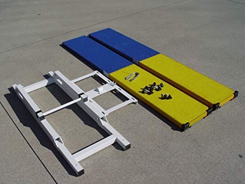 8' Dog Agility Teeter (See-Saw), Aluminum with Rubber Surface