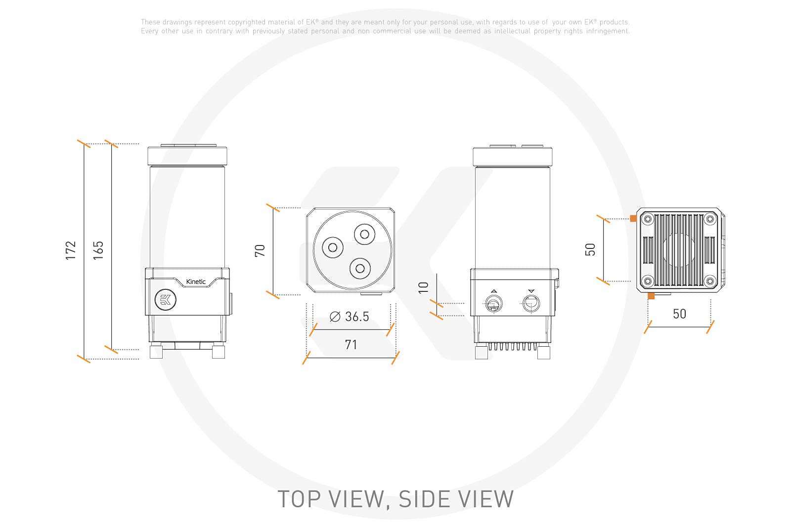 EKWB EK-Quantum Kinetic TBE 160 DDC PWM Pump-Reservoir Combo, Digital RGB, Acetal