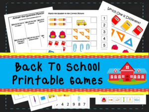 30 printable back to school themed games and activities