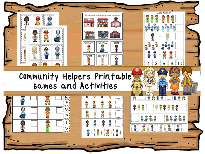 30 Printable Community Helpers Games and Activities