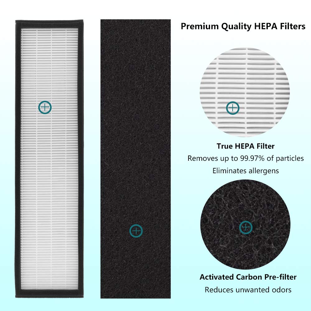 Lhari FLT5000 Filter C True HEPA Replacement Filter, Compatible with GermGuardian Air Purifiers AC5000, AC5250PT, AC5000E, AC5350B, AC5350BCA, AC5350W, BXAP250, IAP-GG-125