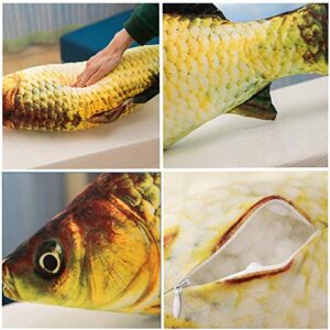 XIGUI 31 Inch Giant 3D Soft Fish Cushion Carp Plush Pillow Plush Throw Pillow, Home Ddecoration Kids Pillow Gift Stuffed Animal Toy