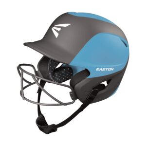 Easton | GHOST Softball Batting Helmet | Two-Tone Matt Carolina Blue/Charcoal | T-Ball/Small