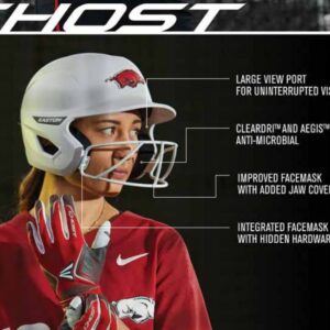 Easton | GHOST Softball Batting Helmet | Matte White | Large/XLarge