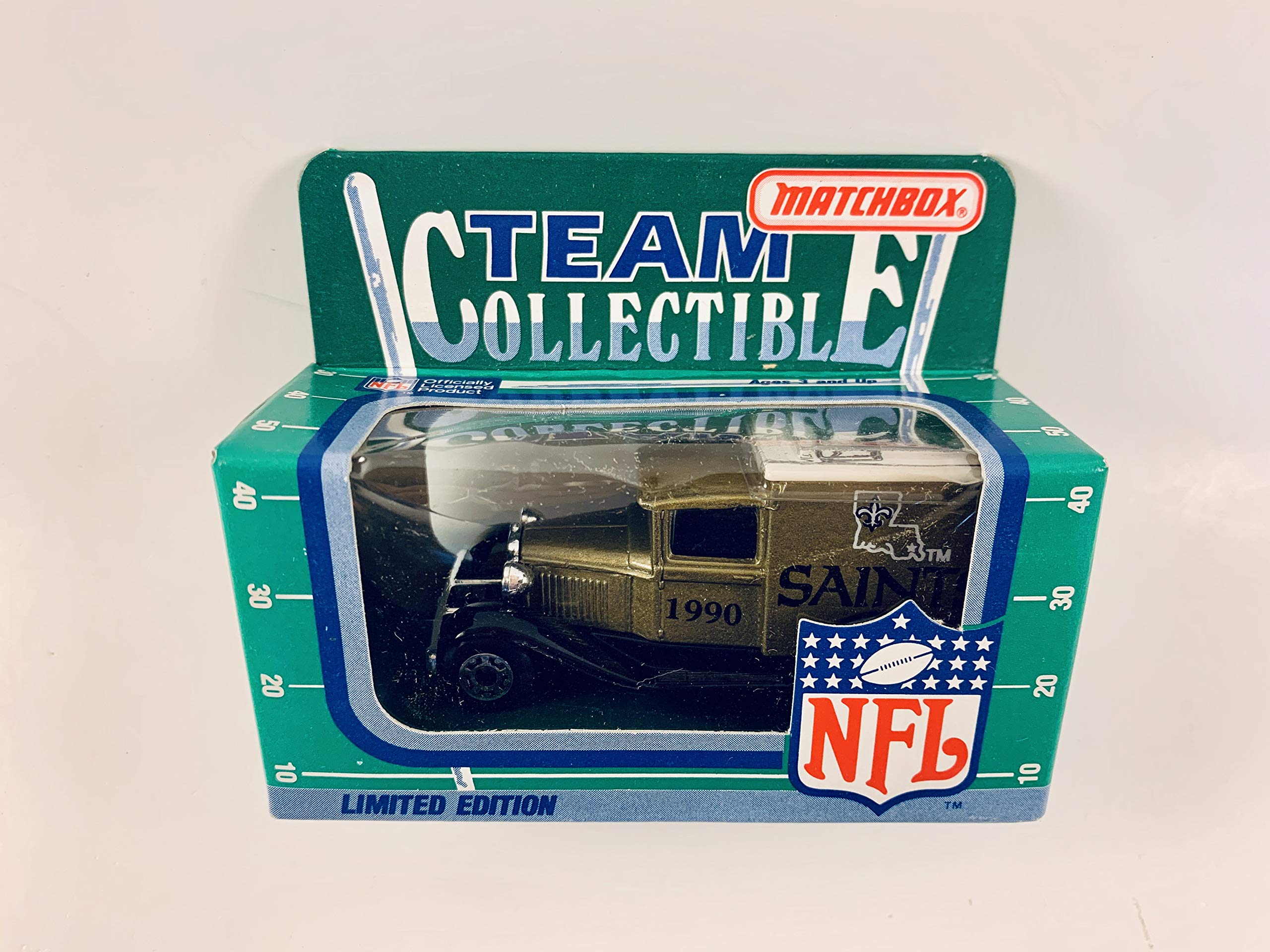 1990 Matchbox Team NFL NEW ORLEANS Diecast Ford Model A Truck Collectible Team Car - SAINTS