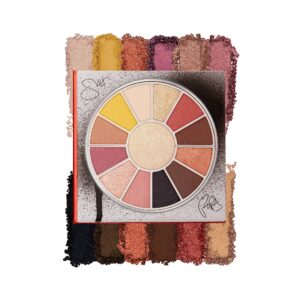 salt-n-pepa hot, kool and vicious eyeshadow and highlighter palette - eyeshadow palette and highlighter makeup - 12 colors highly pigmented matte shimmer eye shadow makeup palette kit