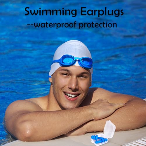 Ear Plugs for Sleeping Noise Cancelling, Reusable Silicone Sound Blocking Earplugs, Waterproof Noise Reduction Ear Plugs for Shooting, Swimming, Concerts, Snoring (50 Pair)