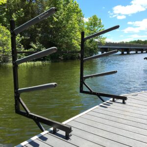 StoreYourBoard Kayak Dock Storage Rack, Outdoor Over The Water Mount, Holds 400 lbs, Heavy-Duty Metal Stand