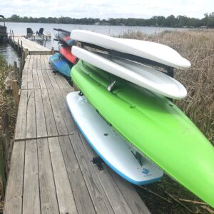 StoreYourBoard Kayak Dock Storage Rack, Outdoor Over The Water Mount, Holds 400 lbs, Heavy-Duty Metal Stand