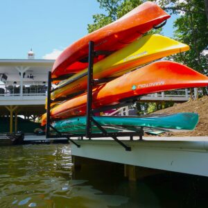 StoreYourBoard Kayak Dock Storage Rack, Outdoor Over The Water Mount, Holds 400 lbs, Heavy-Duty Metal Stand