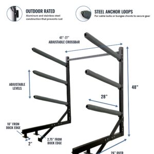 StoreYourBoard Kayak Dock Storage Rack, Outdoor Over The Water Mount, Holds 400 lbs, Heavy-Duty Metal Stand