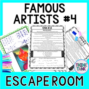 famous artists escape room #4 - raphael, turner, o'keeffe, rembrandt