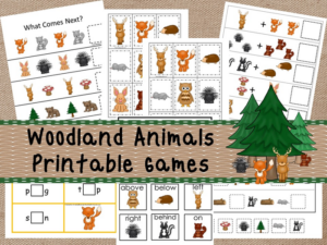 30 printable woodland animals games and activities