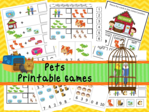 30 printable pets themed games and activities