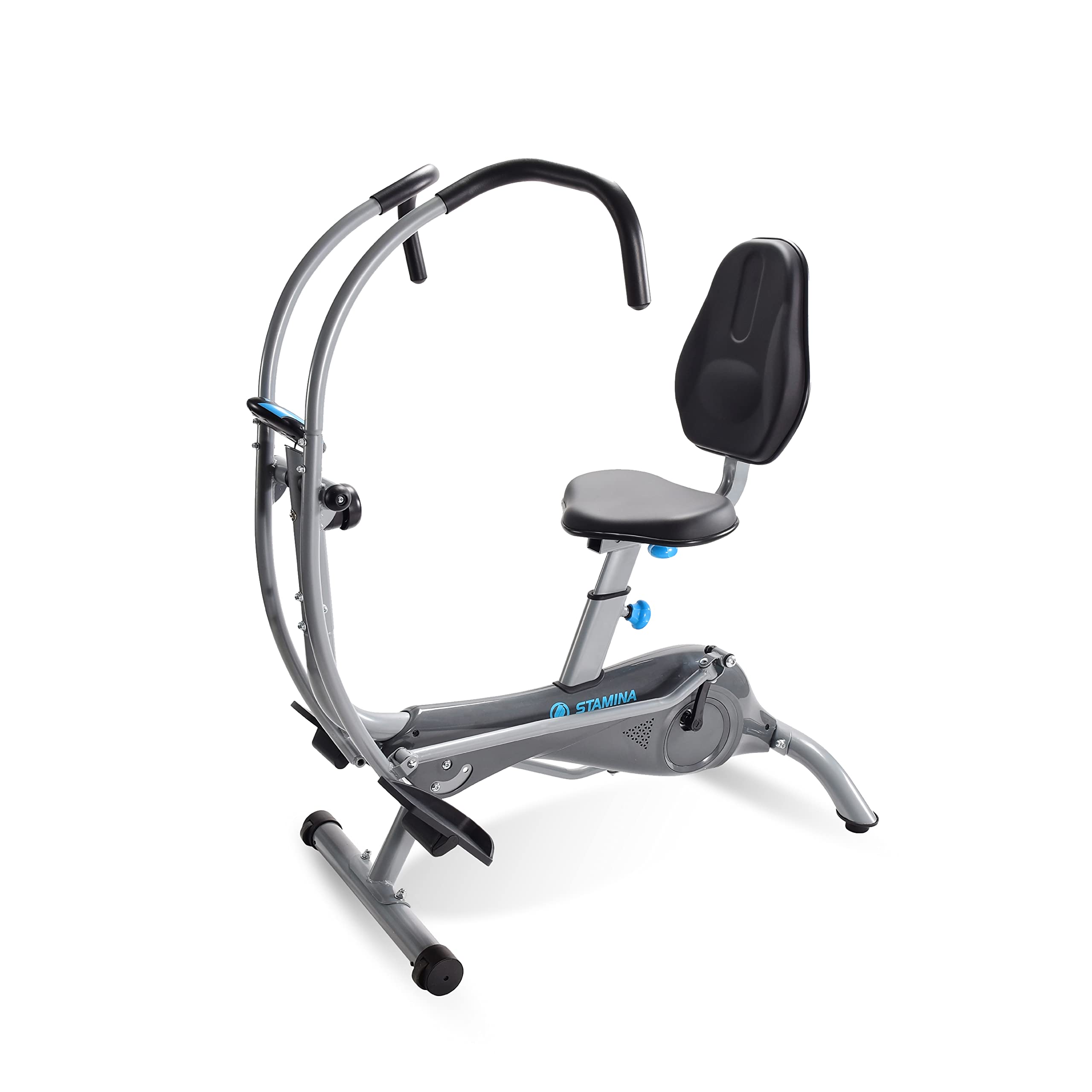 Stamina EasyStep Recumbent Stepper with Arm Workout - Recumbent Cross Trainer with Smart Workout App for Home Workout - Up to 250 lbs Weight Capacity