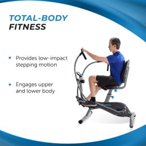 Stamina EasyStep Recumbent Stepper with Arm Workout - Recumbent Cross Trainer with Smart Workout App for Home Workout - Up to 250 lbs Weight Capacity