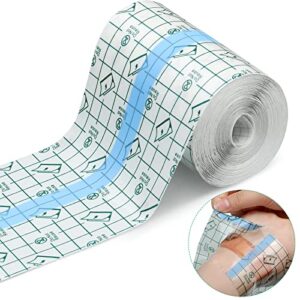 transparent dressing adhesive bandage waterproof bandage clear adhesive bandages stretch tape for tattoos swimming (3.94 inch x 10.94 yard)