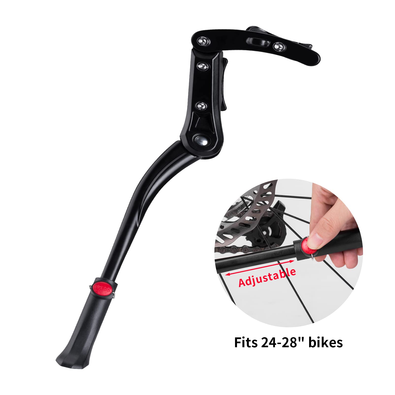 ROCKBROS Bike Kickstand for Mountain Bike Bicycle Kickstand Adults 24 inch to 28 inch Adjustable Bike Side Stand