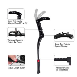 ROCKBROS Bike Kickstand for Mountain Bike Bicycle Kickstand Adults 24 inch to 28 inch Adjustable Bike Side Stand