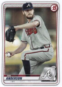 2020 bowman prospects #bp-97 ian anderson atlanta braves rc rookie mlb baseball trading card