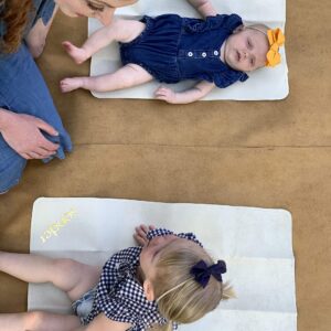 SONDER Double Sided Vegan Leather Changing Mat - Infant and Toddler Multipurpose Portable Waterproof Diaper Pad - Compact for Travel - Deluxe Diaper Changer (16" x 27", Honey Gold + Ivory)