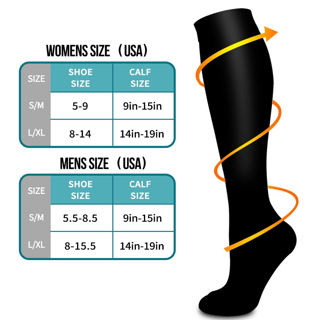 Compression Socks For Women& Men circulation(8 Pairs),Socks-Best for Running,Sports,Hiking,Flight travel,Pregnancy