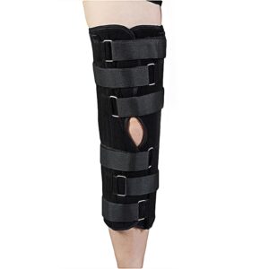 tandcf knee immobilizer secure comfort knee brace & stabilizer for recovery,knee fractures,instability, acl,mcl,meniscus tear,arthritis,displacement & post surgery recovery,height 18.1" universal